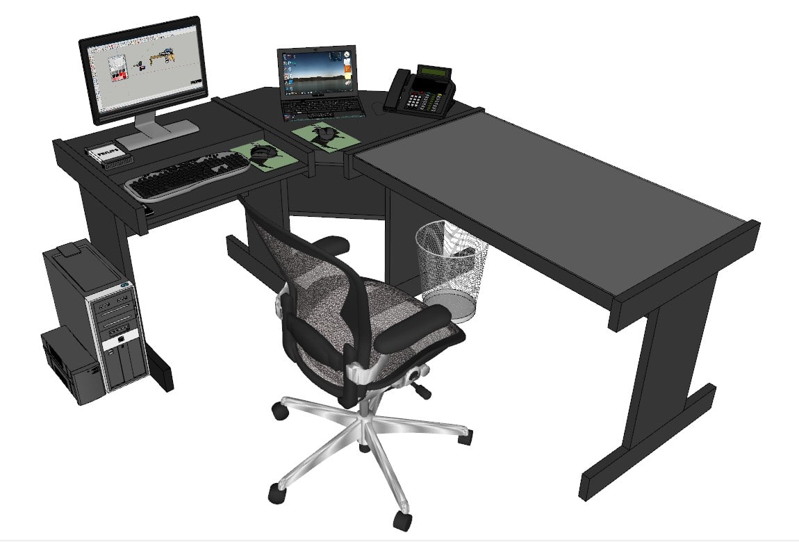 Desk SketchUp Models for Download | TurboSquid