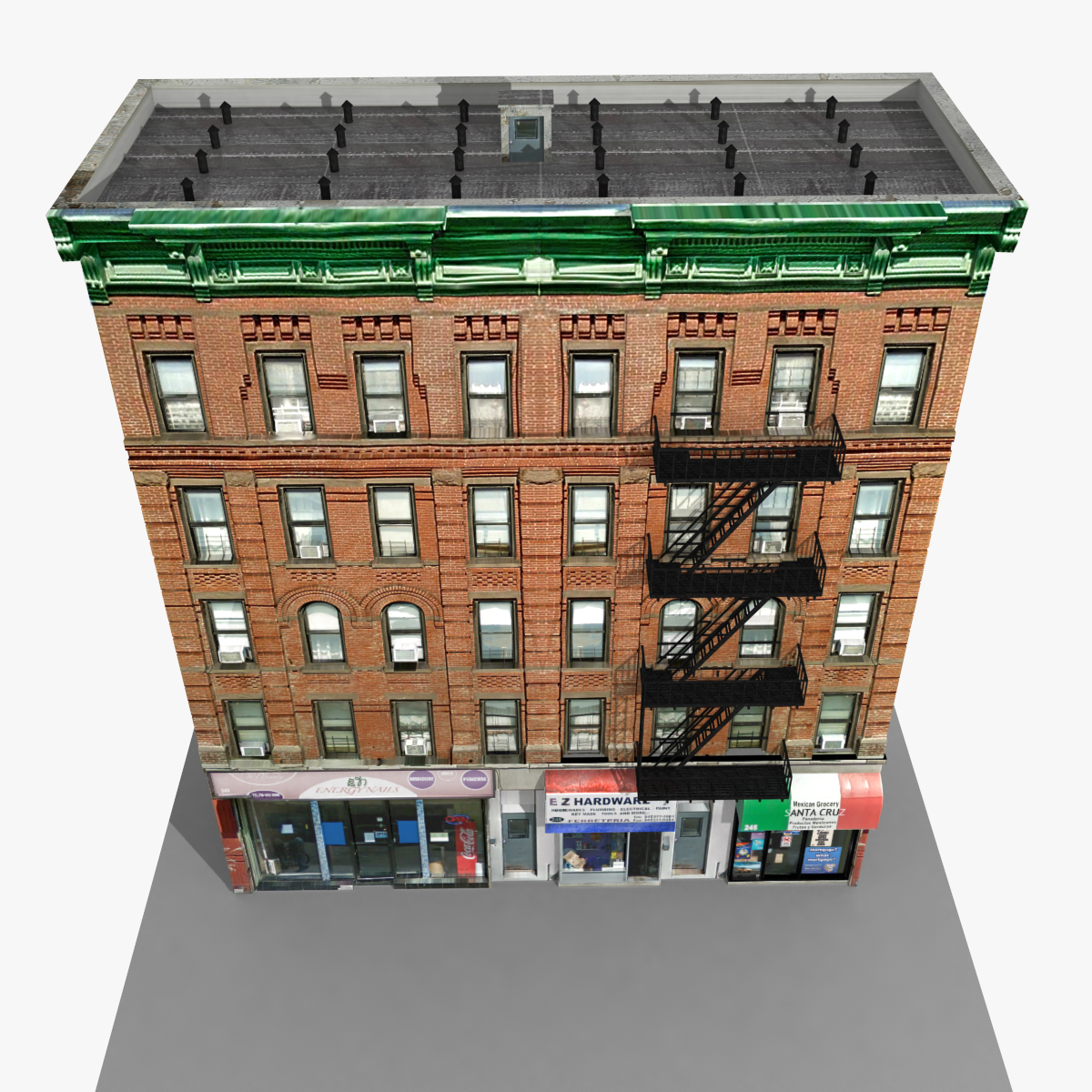 3d photorealistic 10 buildings set