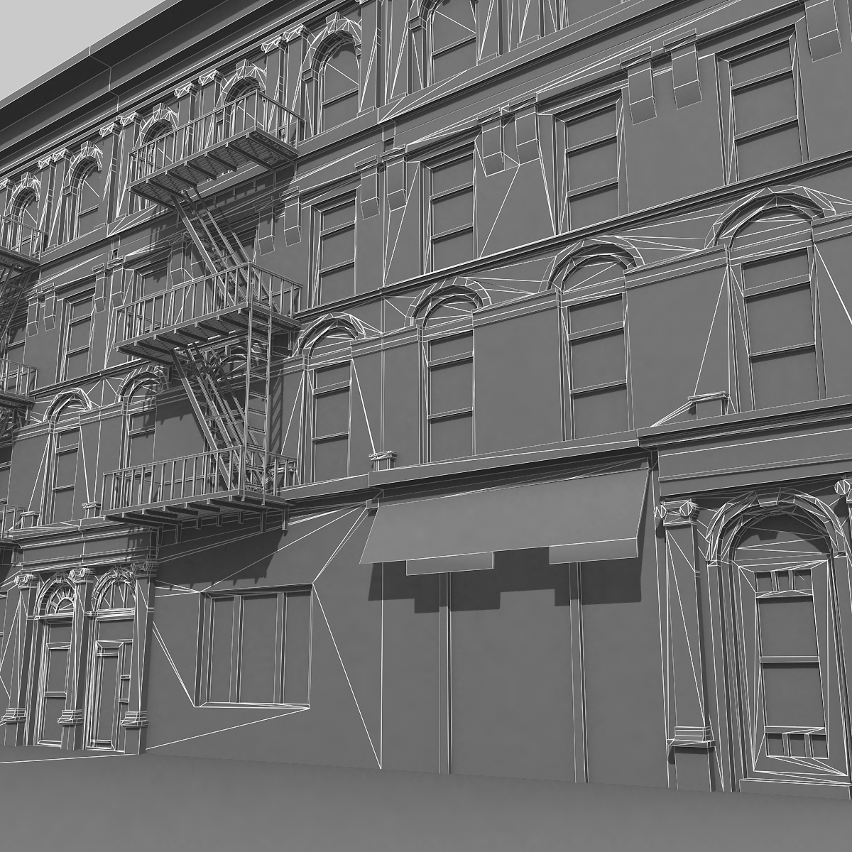 3d photorealistic 10 buildings set