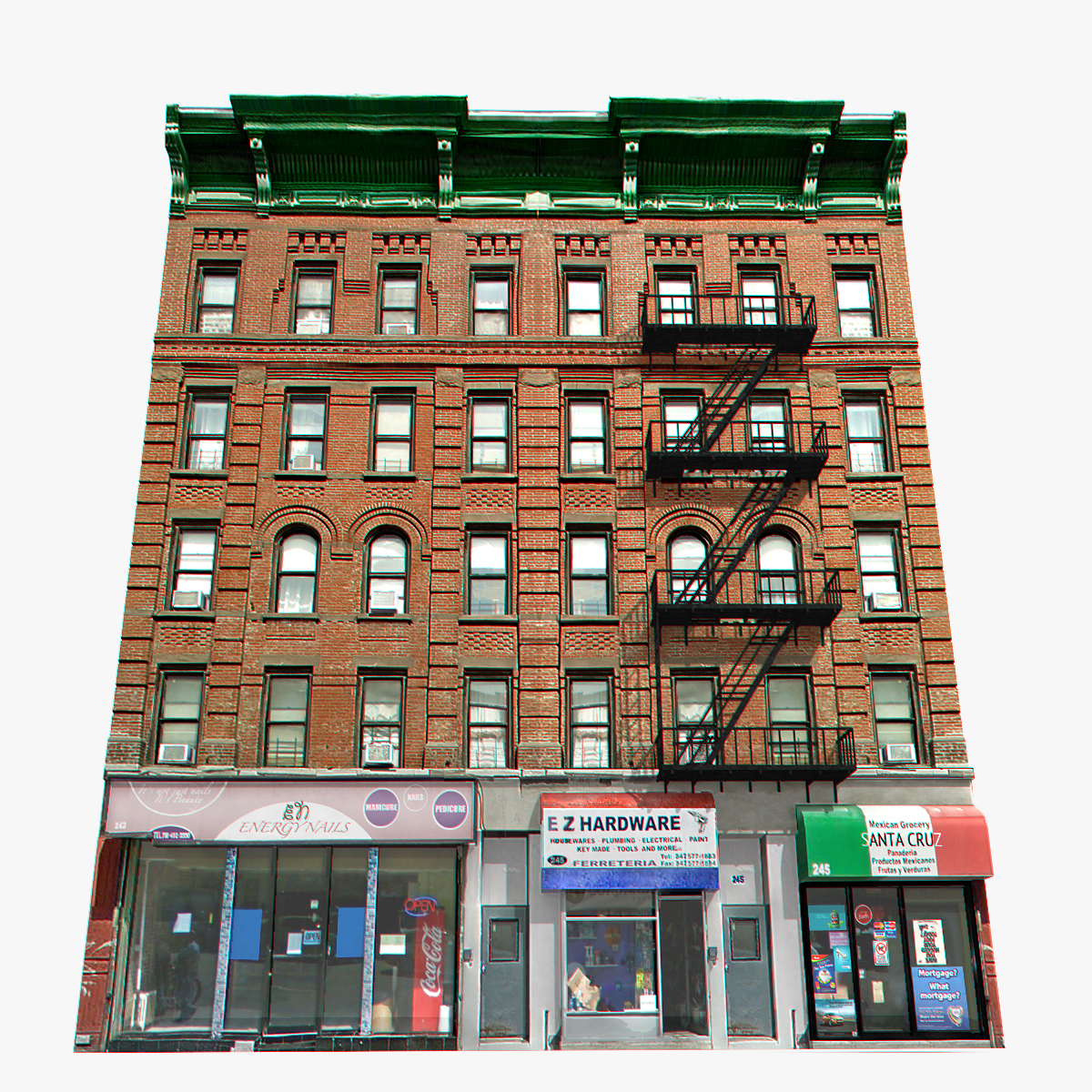 3d photorealistic 10 buildings set