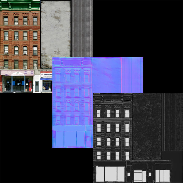 3d photorealistic 10 buildings set