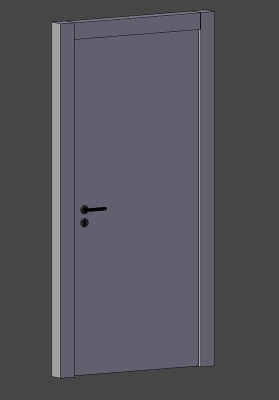 modern wooden door wood 3d model