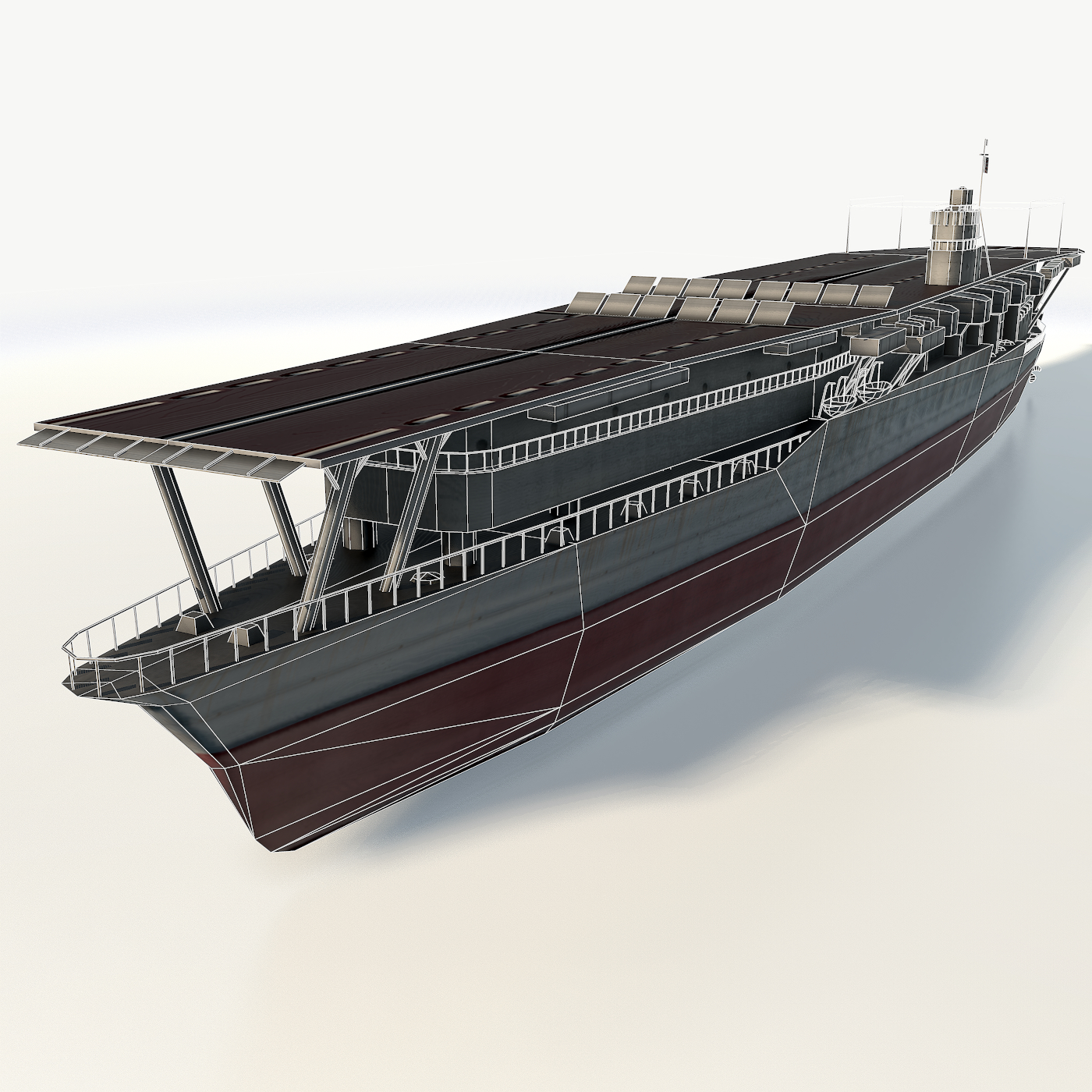 akagi aircraft carrier 3d model
