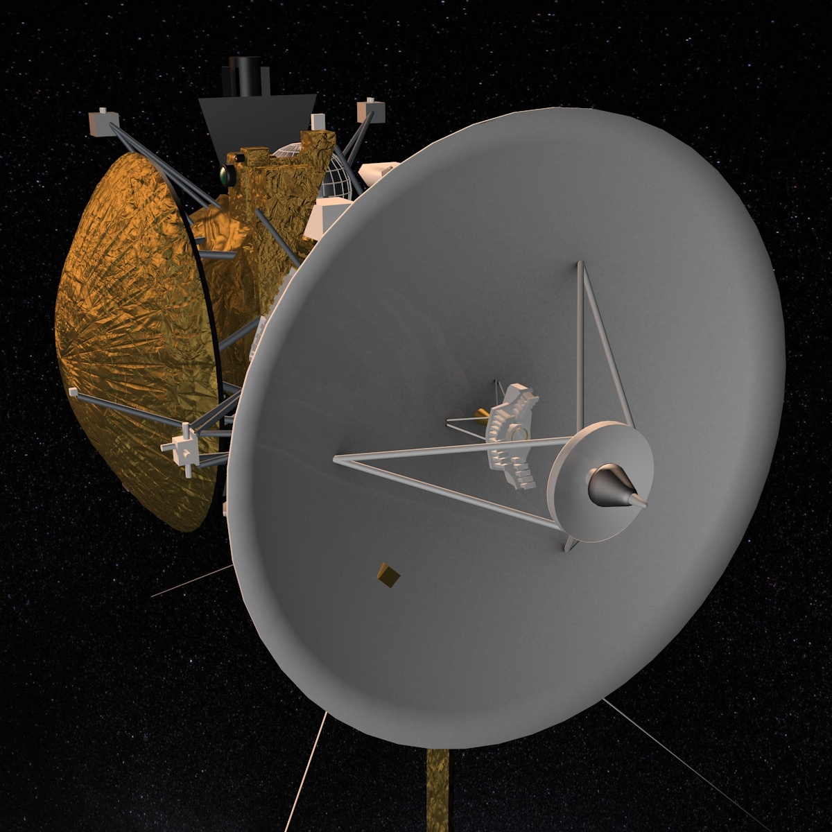 3d cassini-huygens spacecraft huygens