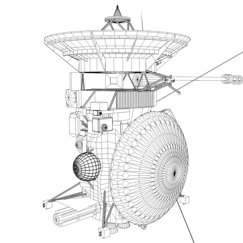 3d cassini-huygens spacecraft huygens