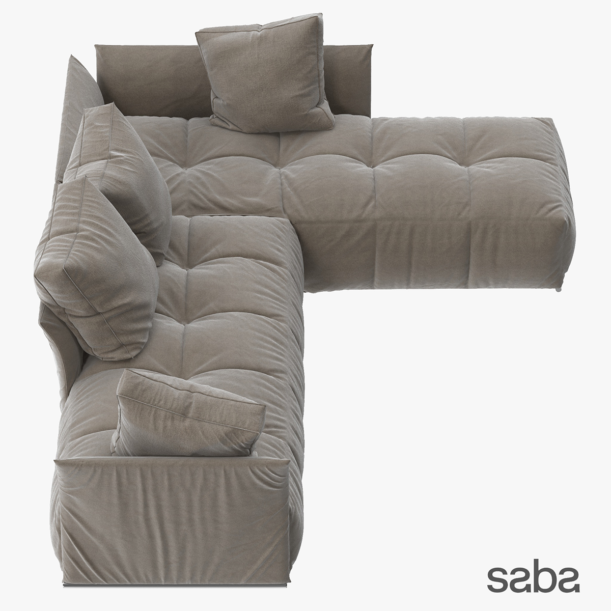 3d model saba italia pixel sofa