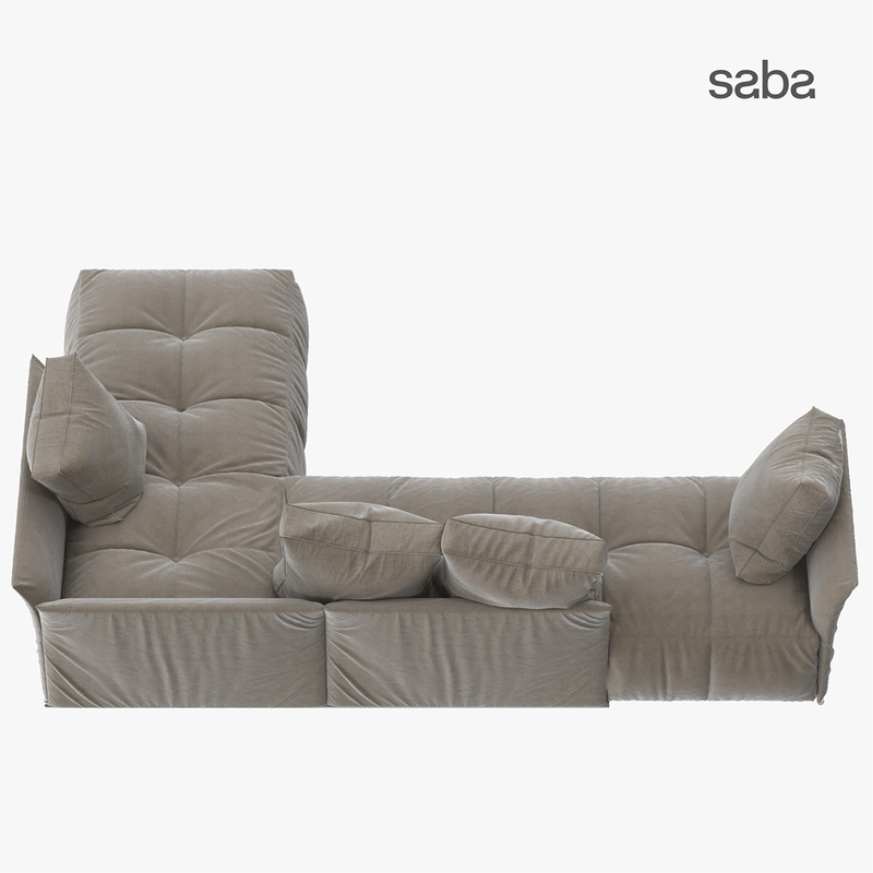 3d model saba italia pixel sofa