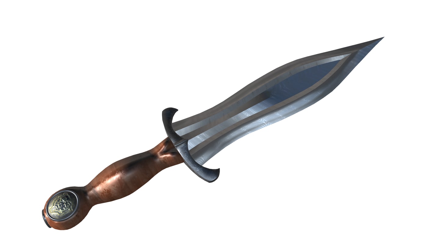 medieval dagger 3d model