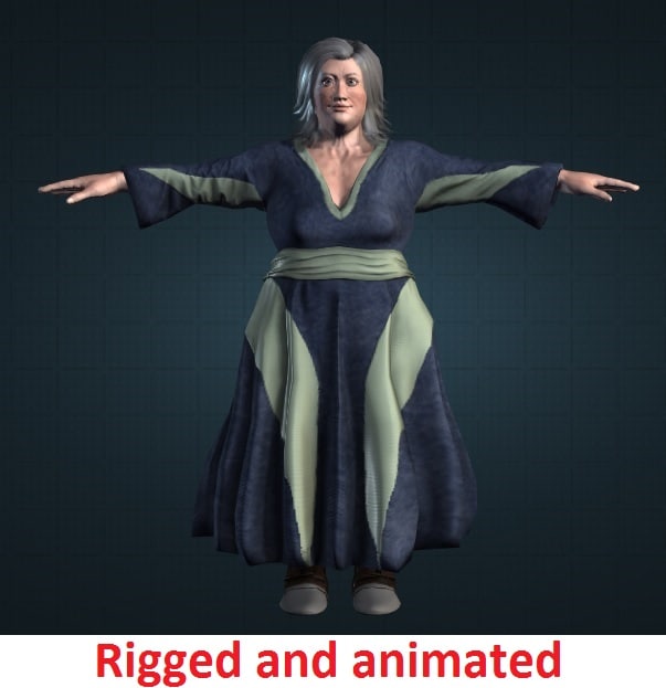 old woman 3d model