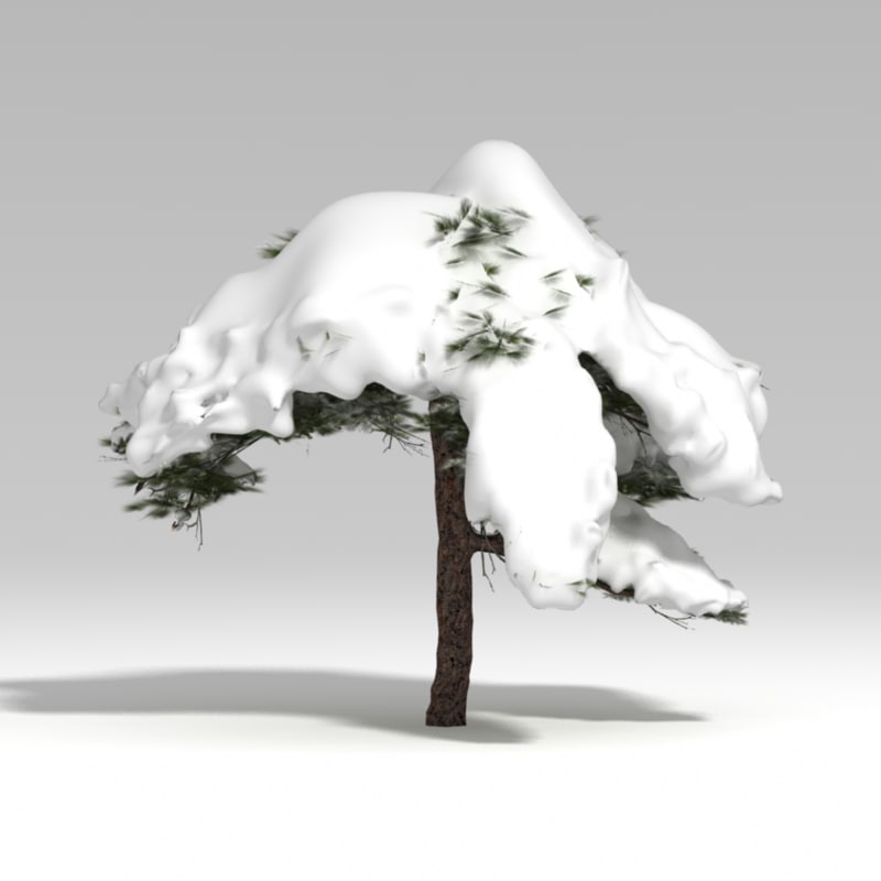 3d model snowtree tree snow