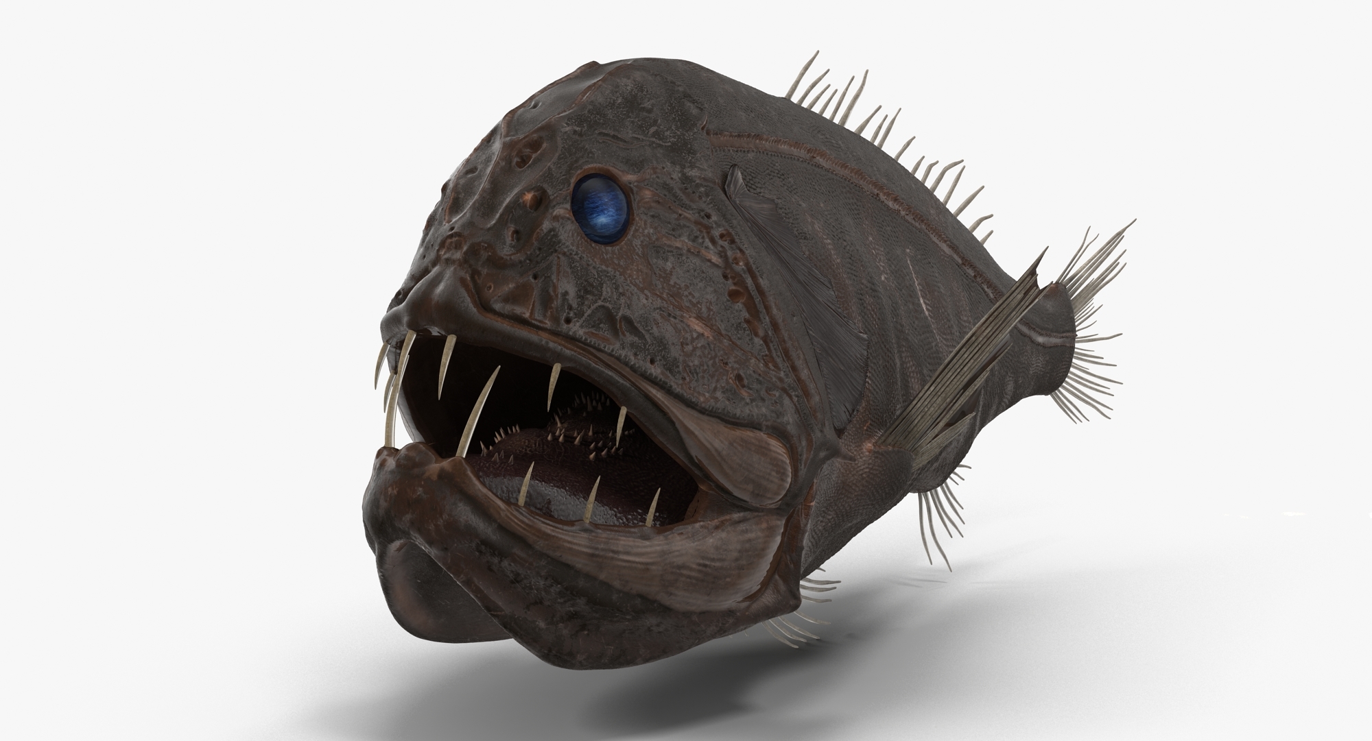 fangtooth fish dark 3d obj