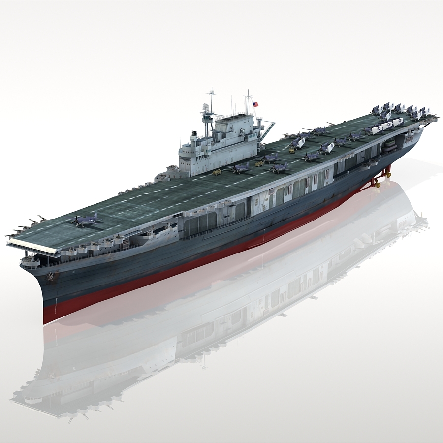 uss yorktown cv-5 cv 3d model