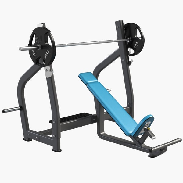 3d gym equipment bench press model