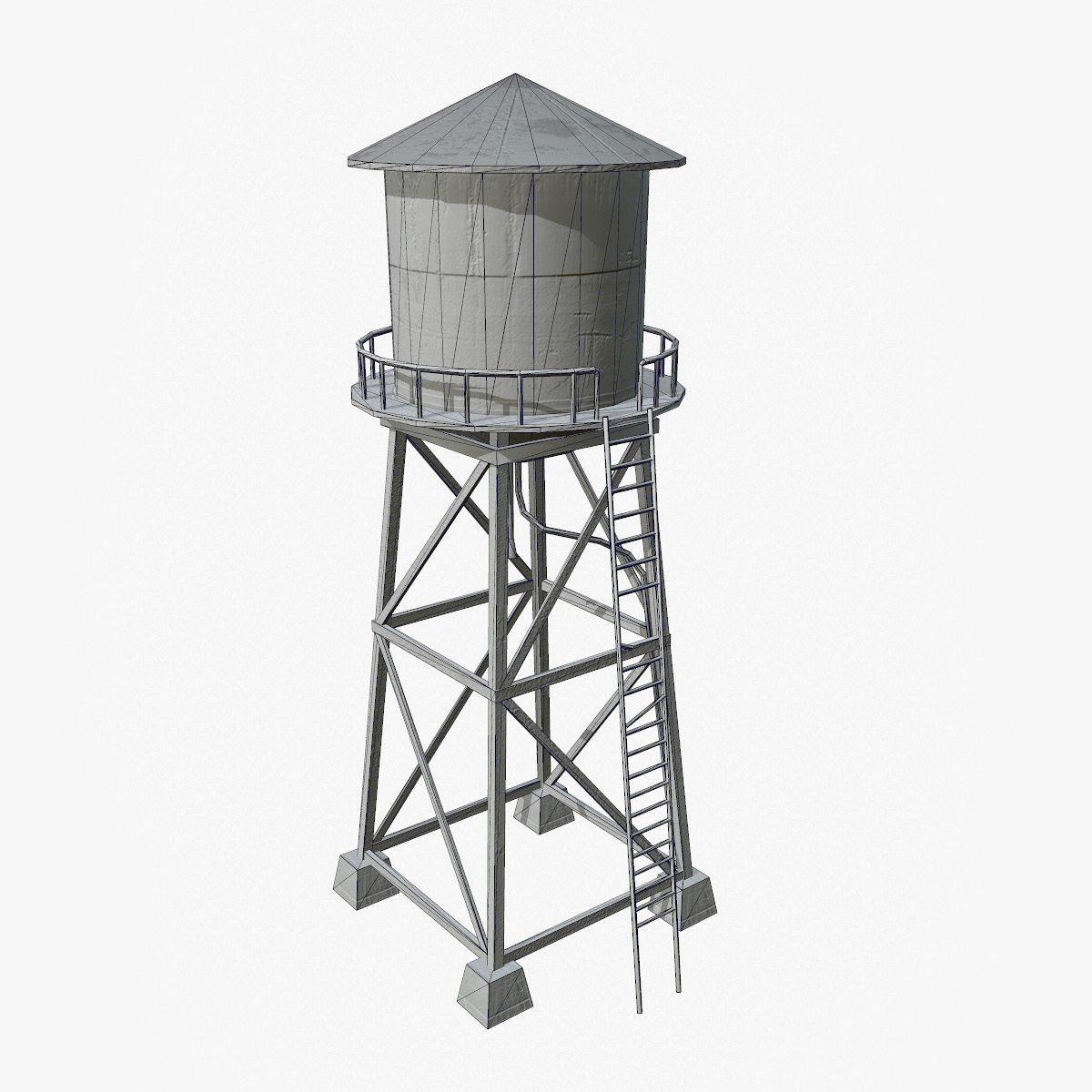 3d water tower model