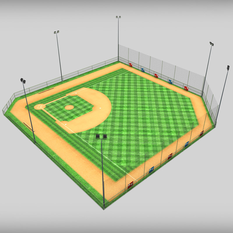 3d baseball stadium model