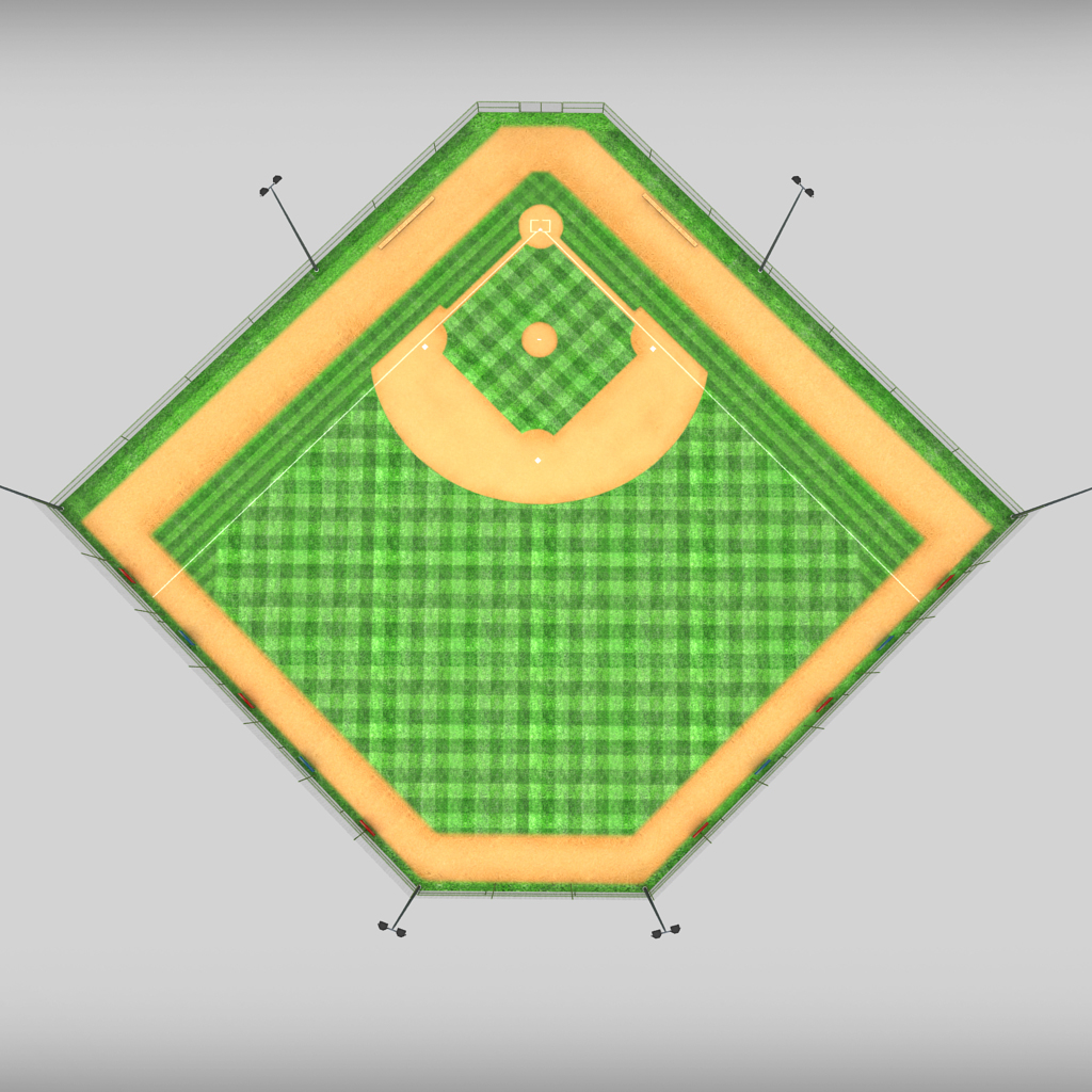 3d baseball stadium model