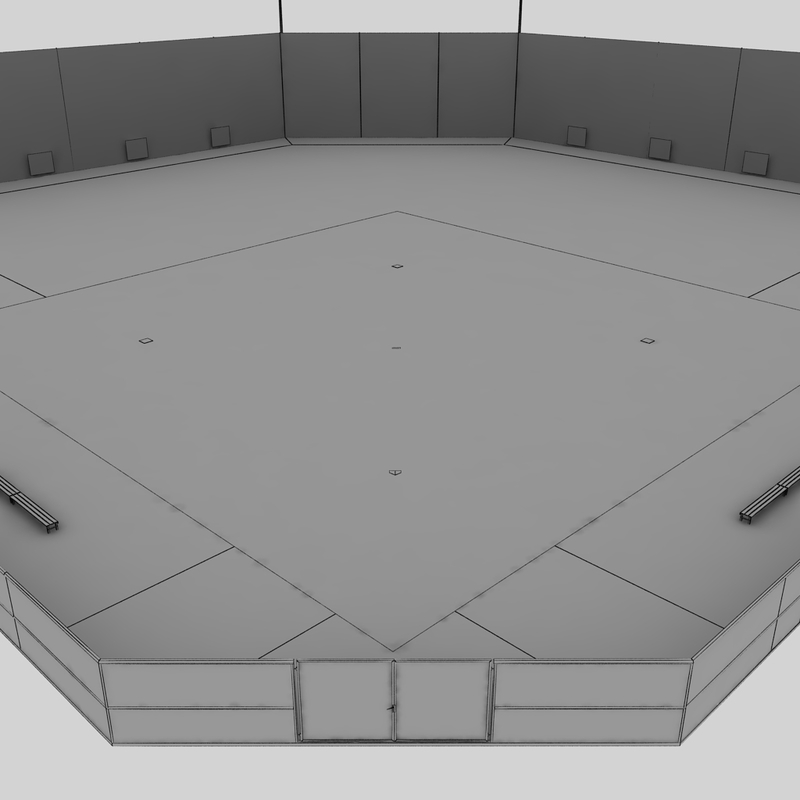 3d baseball stadium model