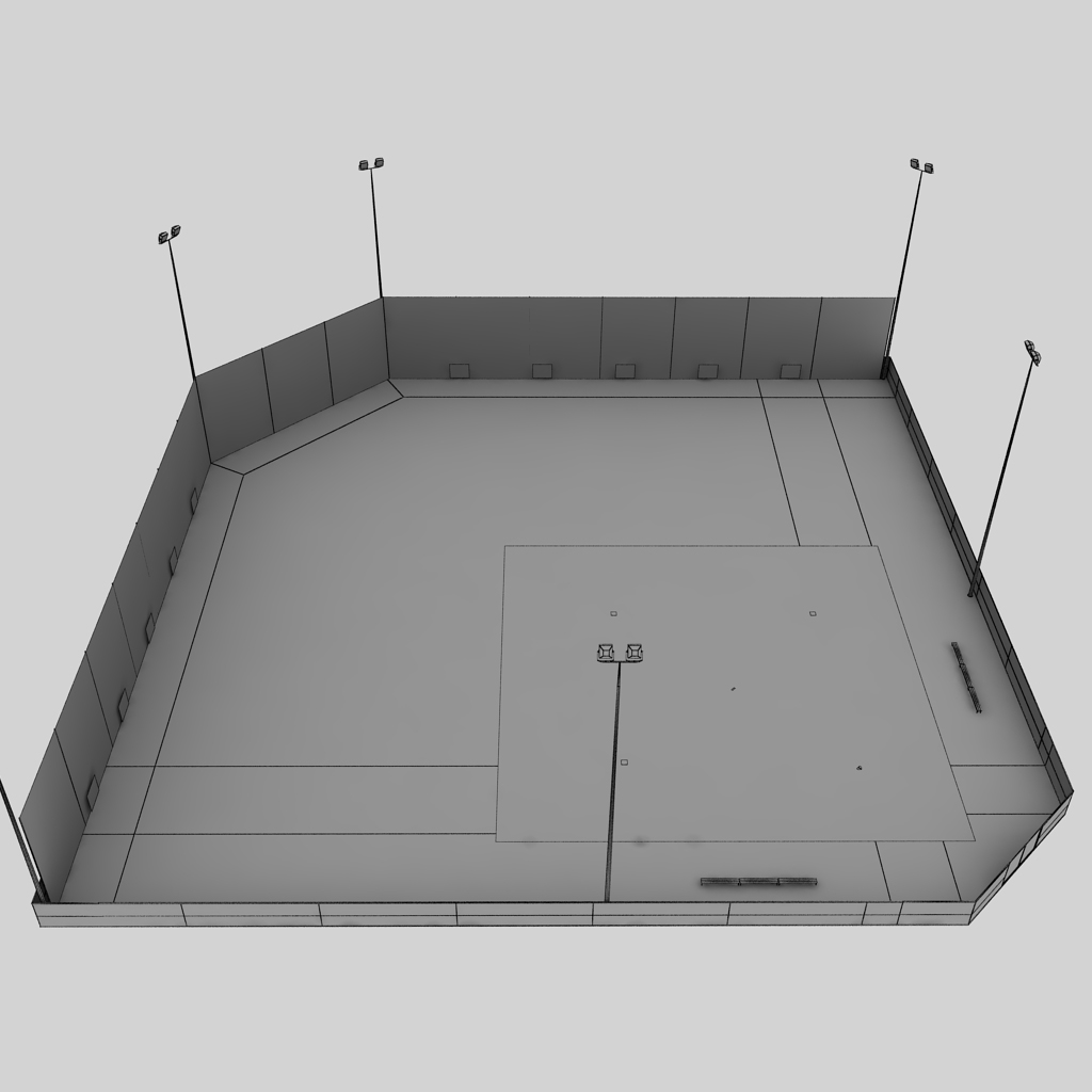 3d baseball stadium model