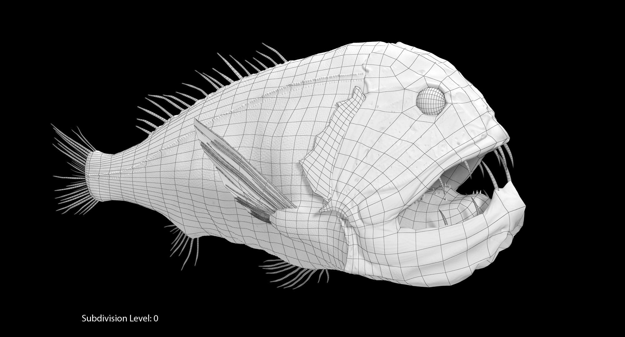 fangtooth fish 3d model