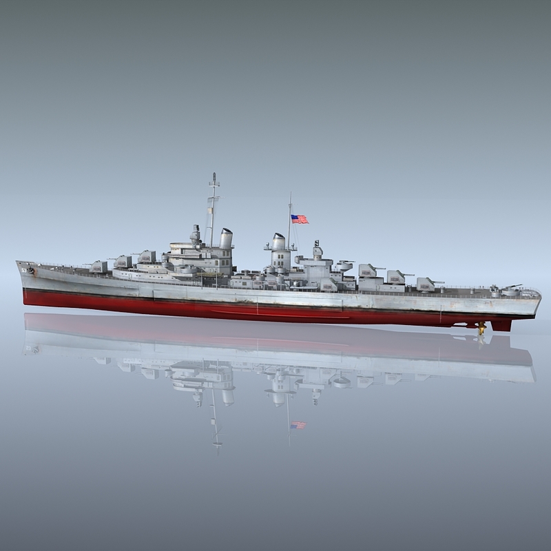 uss san diego cl-53 3d obj