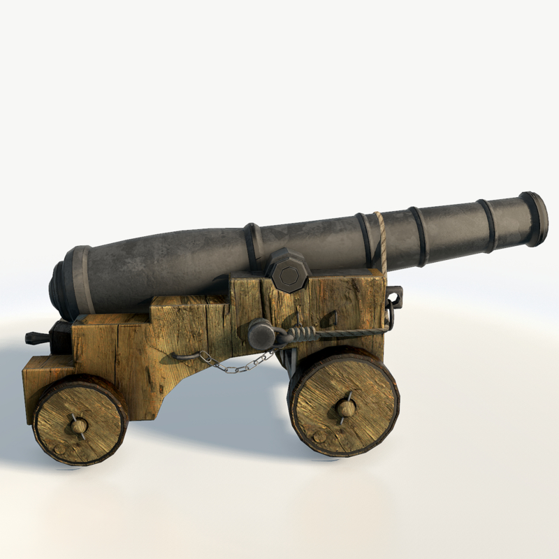 Canhão do navio (tipo 6) Modelo 3D - TurboSquid 1009403