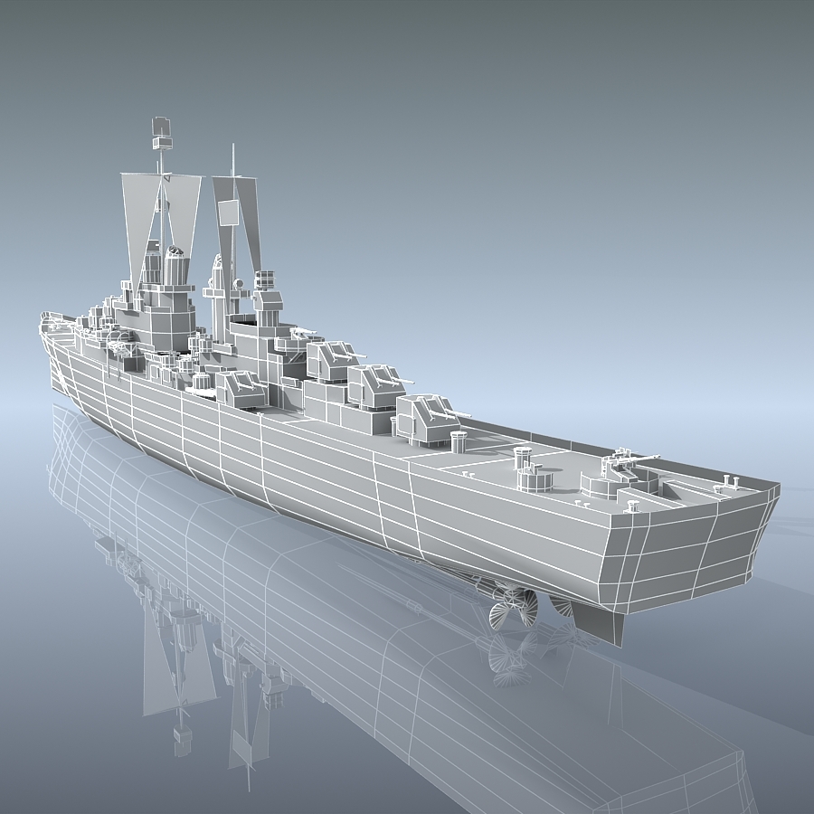 USS San Diego CL 53 Camouflage 19423D模型 - TurboSquid 1009457