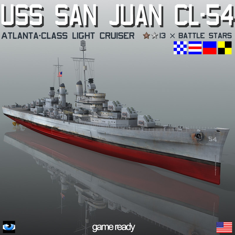 3ds uss san juan cl-54 3ds uss san juan cl-54