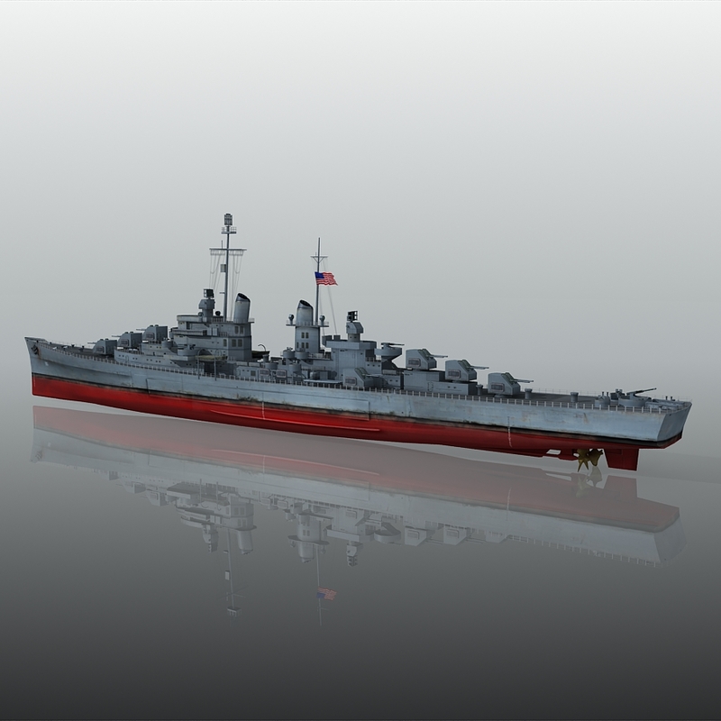 uss oakland cl-95 cl 3d max