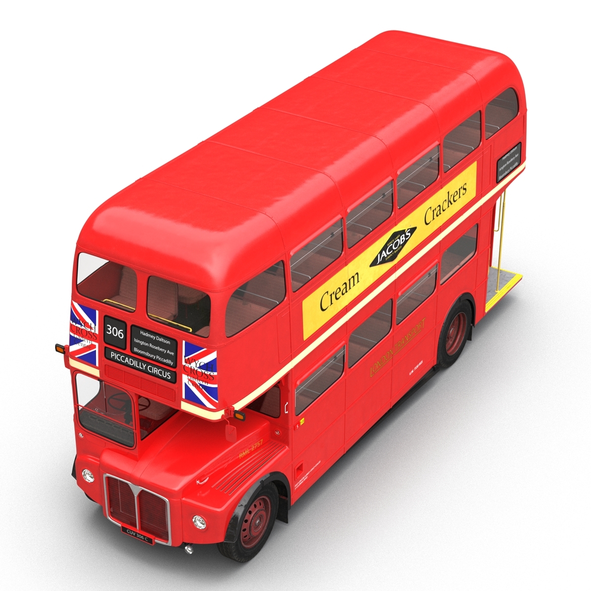 3d london bus routemaster model