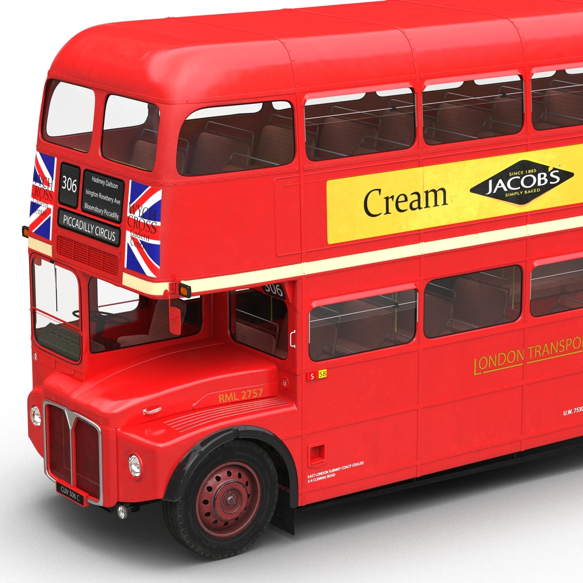 3d london bus routemaster model