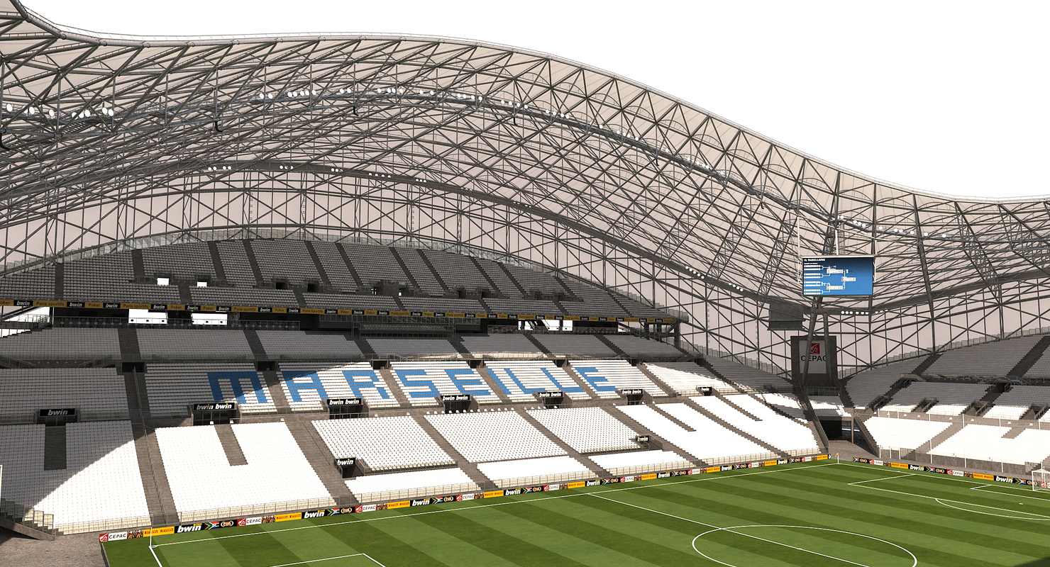 stade marseille soccer 3d model