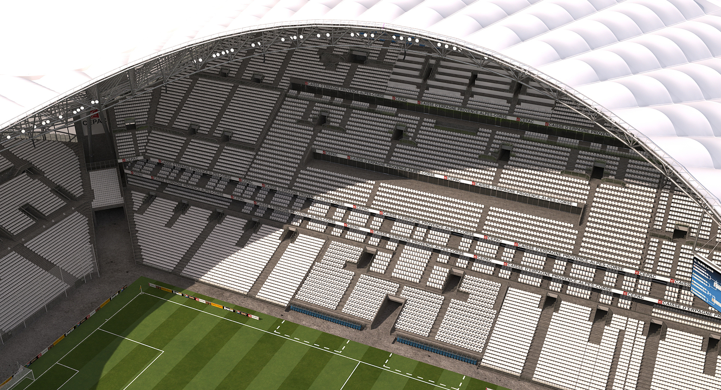 stade marseille soccer 3d model