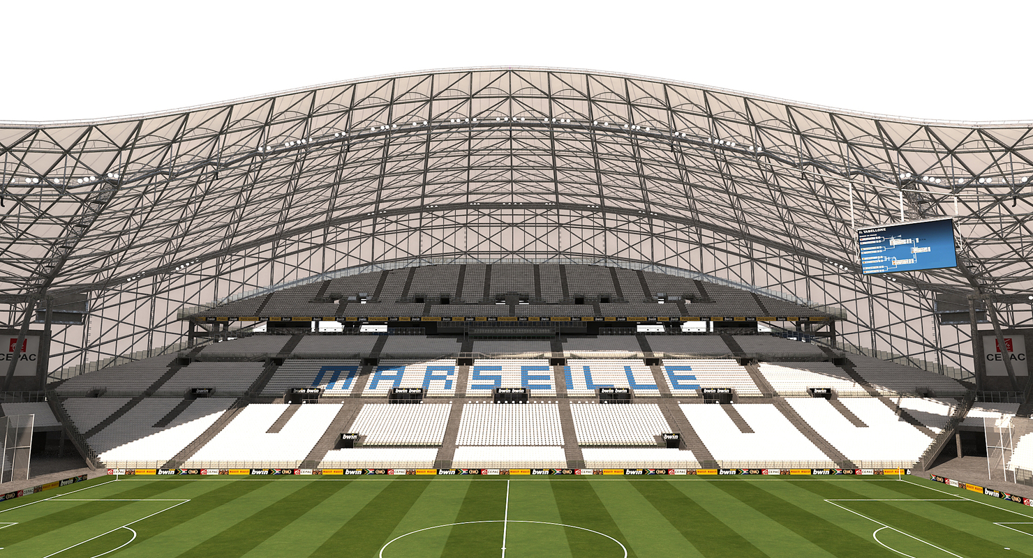 stade marseille soccer 3d model