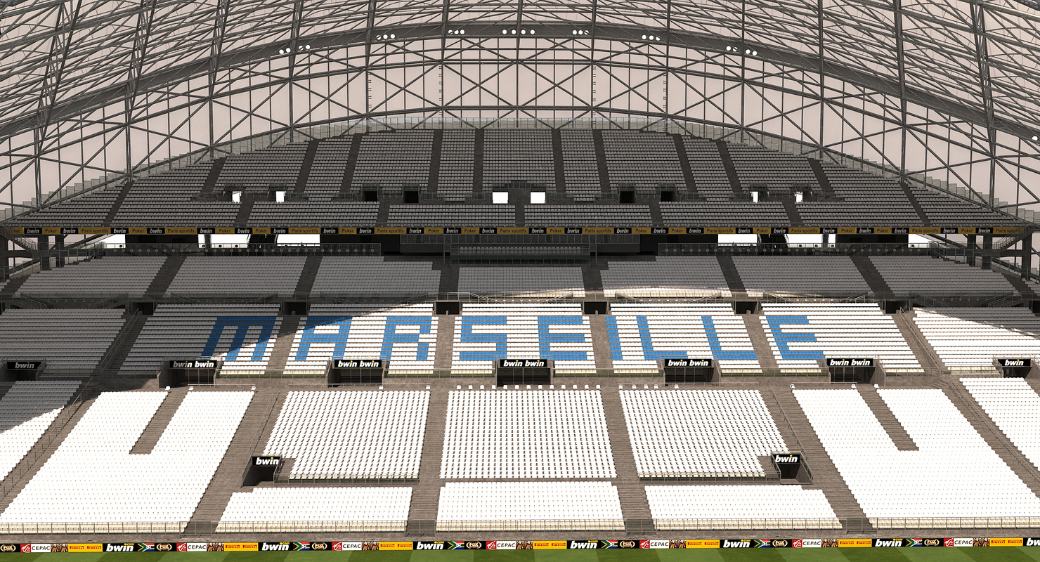 stade marseille soccer 3d model