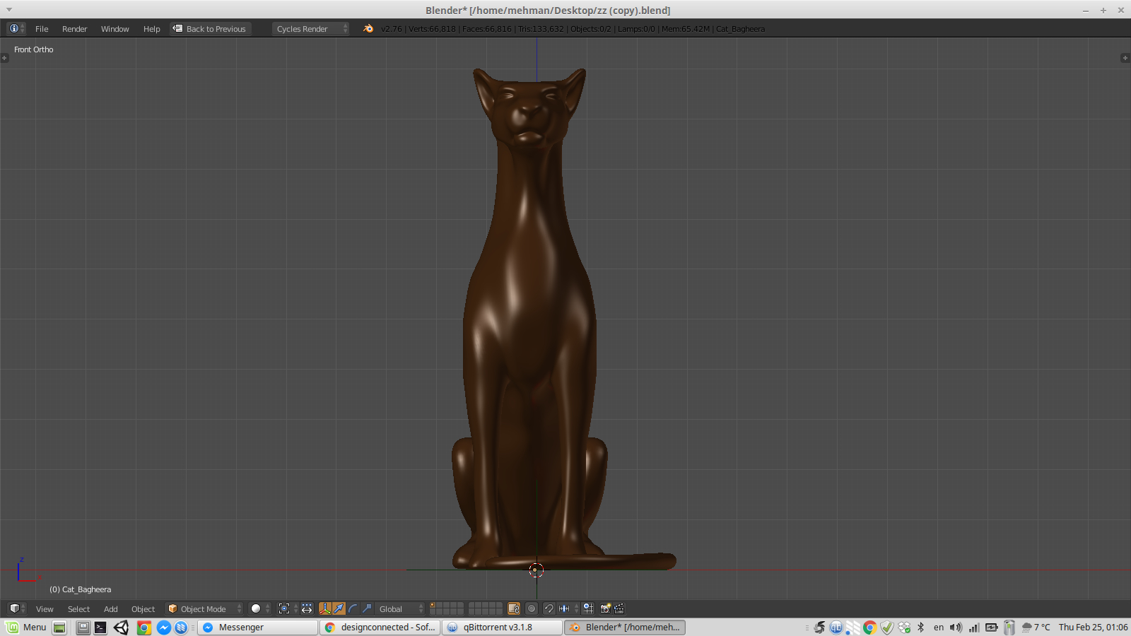 blender cat 3d model