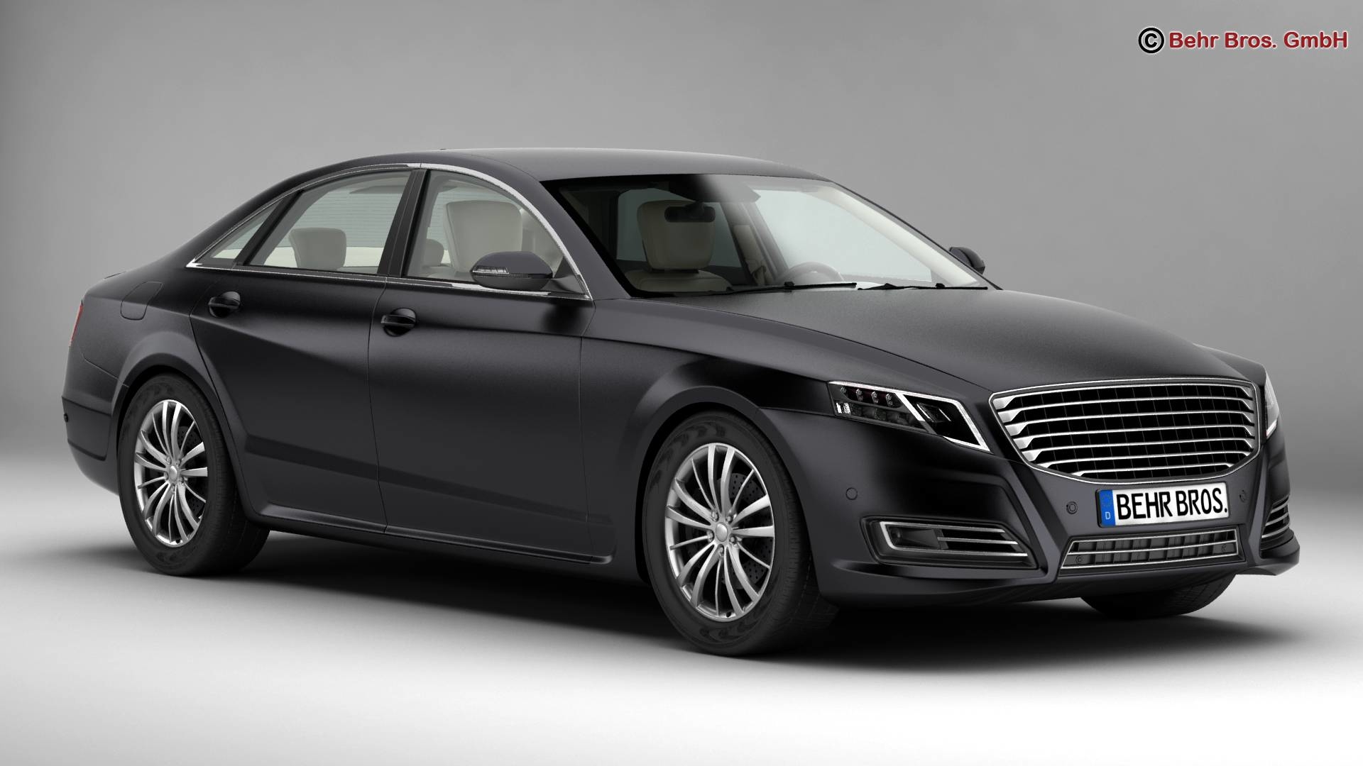 generic car luxury class interior 3ds