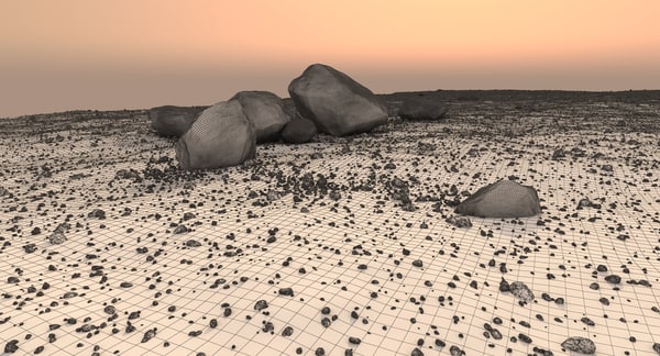 mars surface 3d max