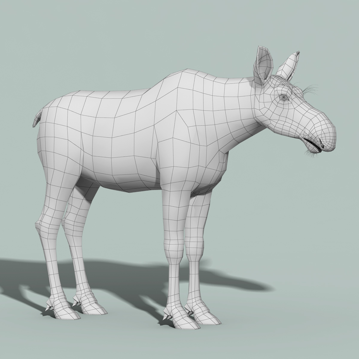 3d moose female fur