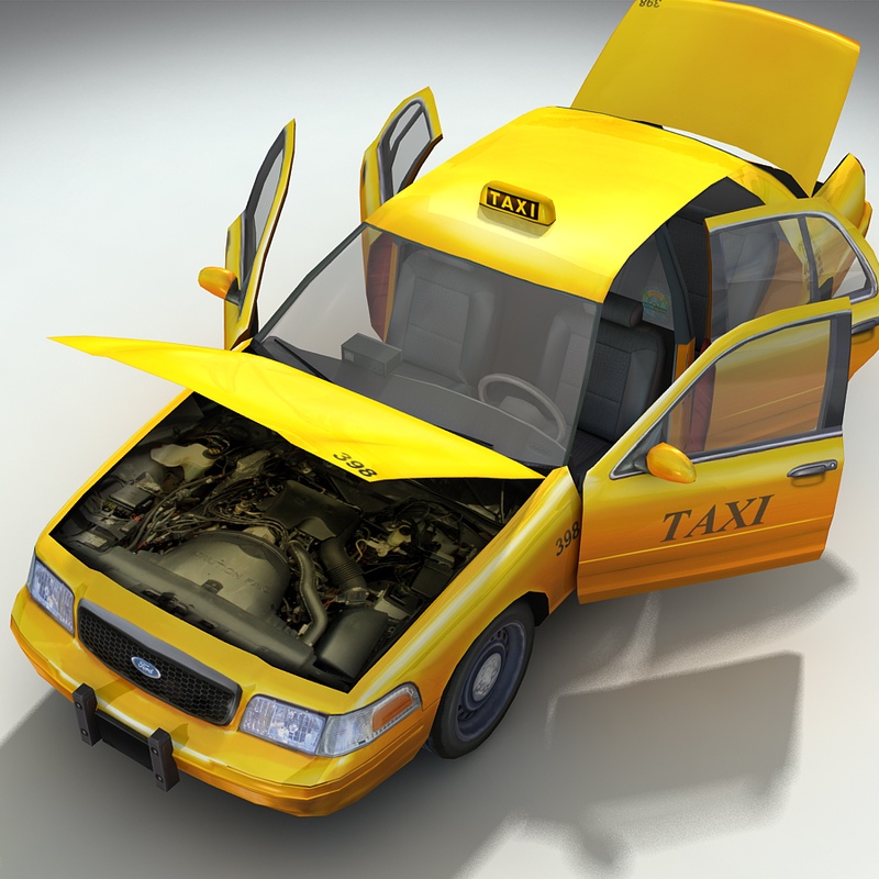 3d max taxi cars