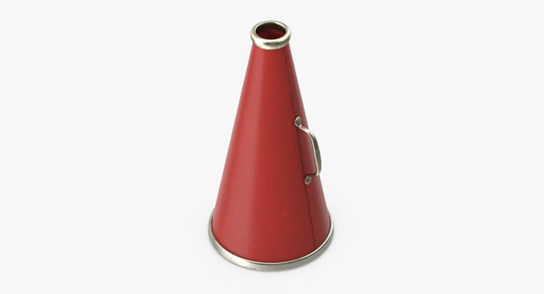 3d model old megaphone