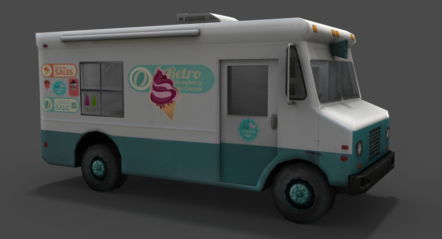 3d model ice cream truck