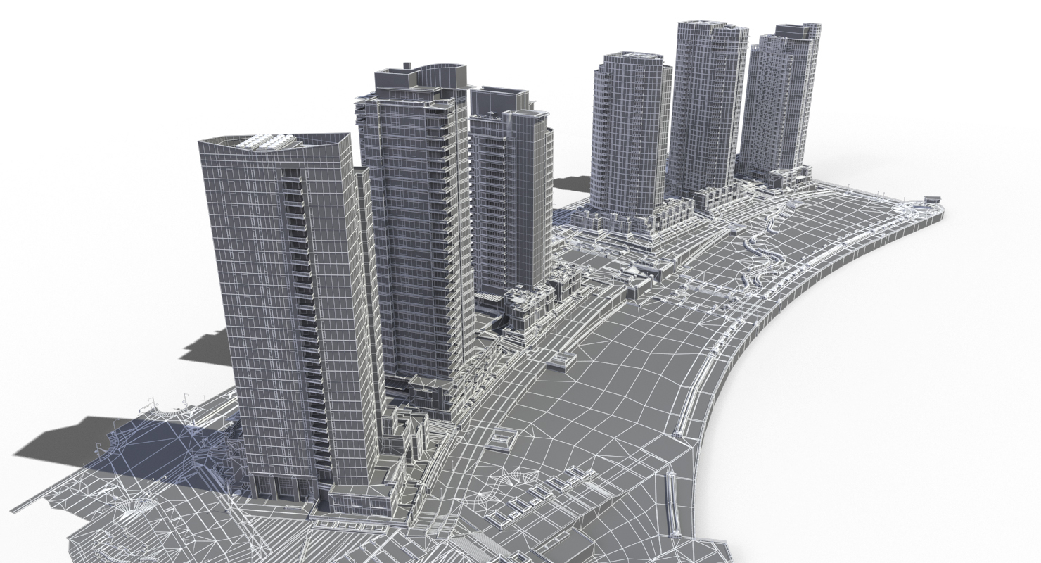 block buildings 3d max
