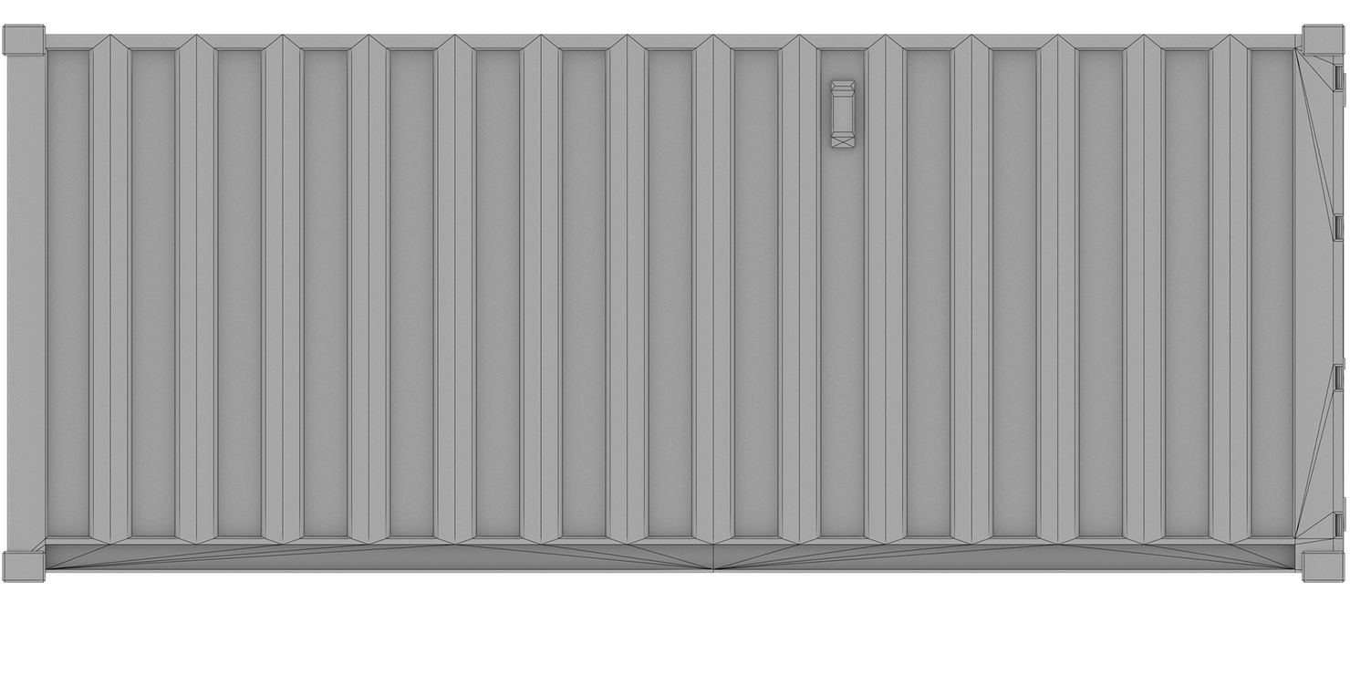20ft cargo container props 3d model