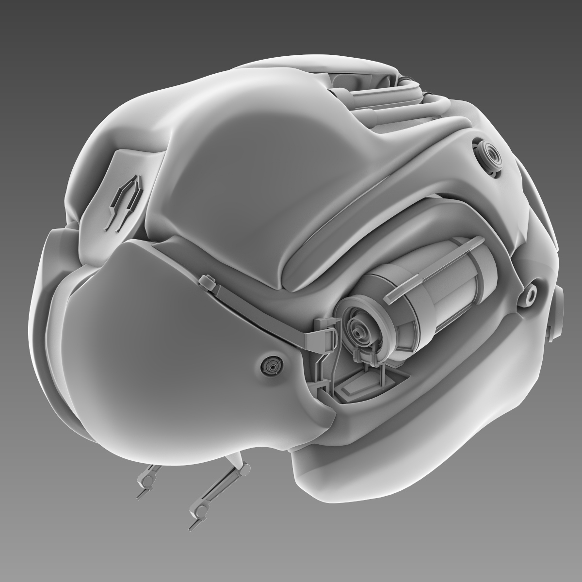 bionic brain concept 3d model