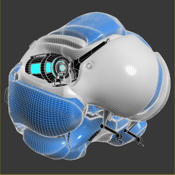 bionic brain concept 3d model