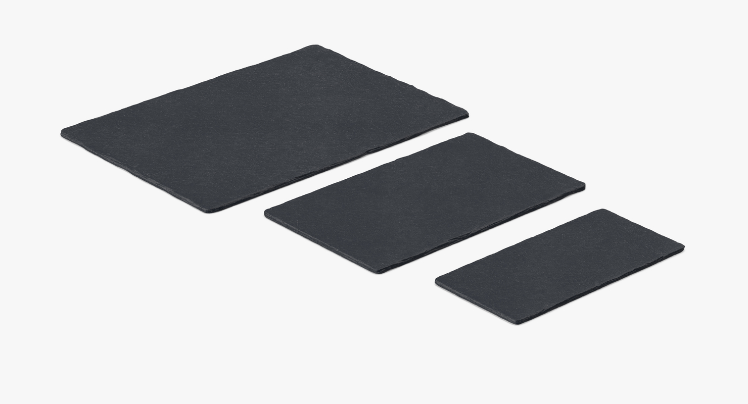 3d slate rectangular plates model