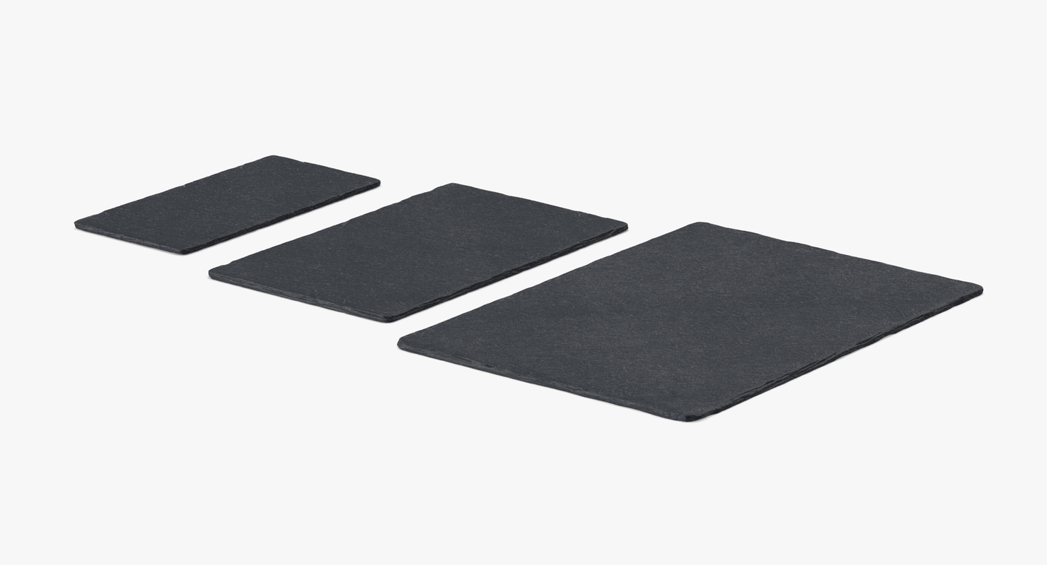 3d slate rectangular plates model