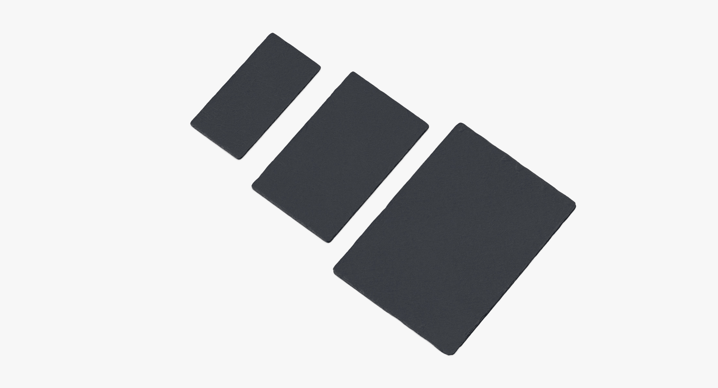 3d slate rectangular plates model