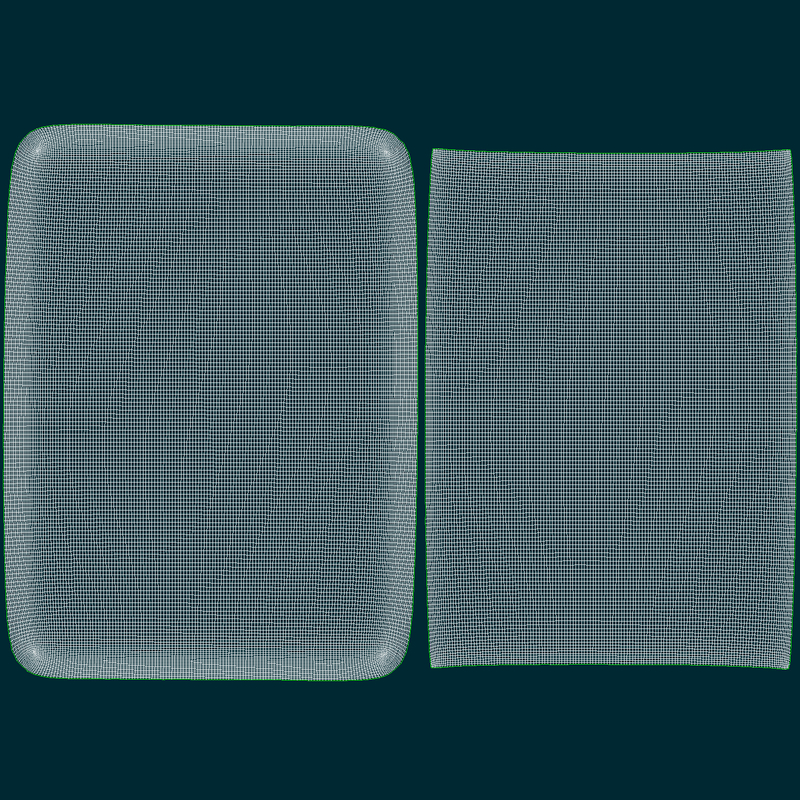 3d slate rectangular plates model