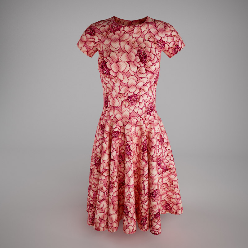 3d model dress women